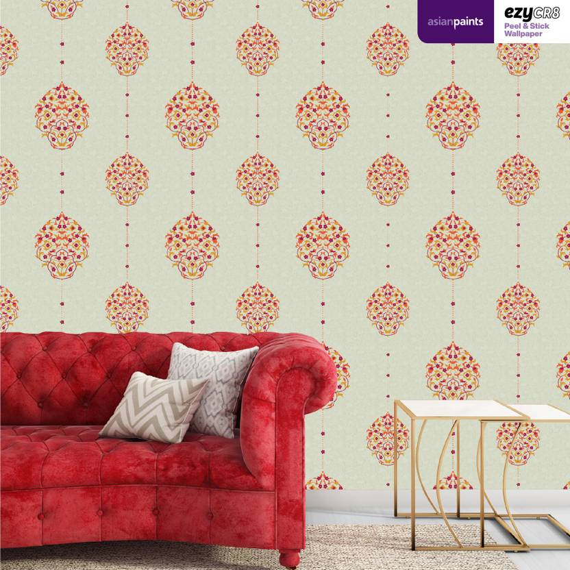 Asian Paints 45 cm EzyCR8 DIY Peel & Stick Wallpaper Persian Clusters ...