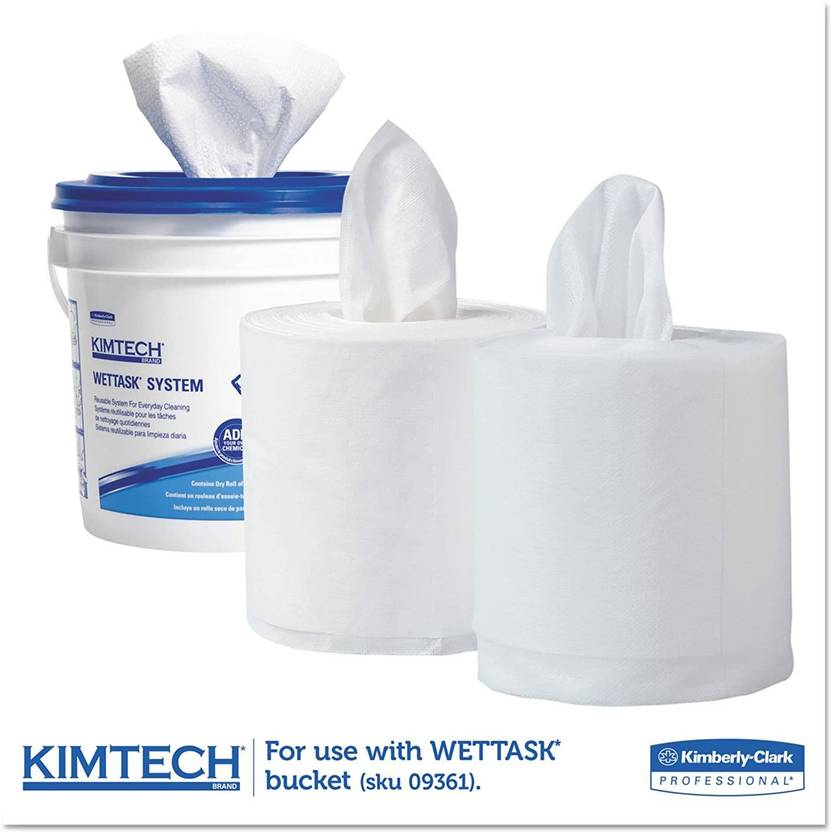 Kimberly Clark KC Kimtech WetTask Wiping System - Pack of 6 Rolls + 1 ...