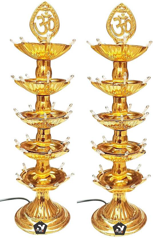 Blessing Shine 5 Layer Deepak Light Pooja LED Mandir Diya for Home ...