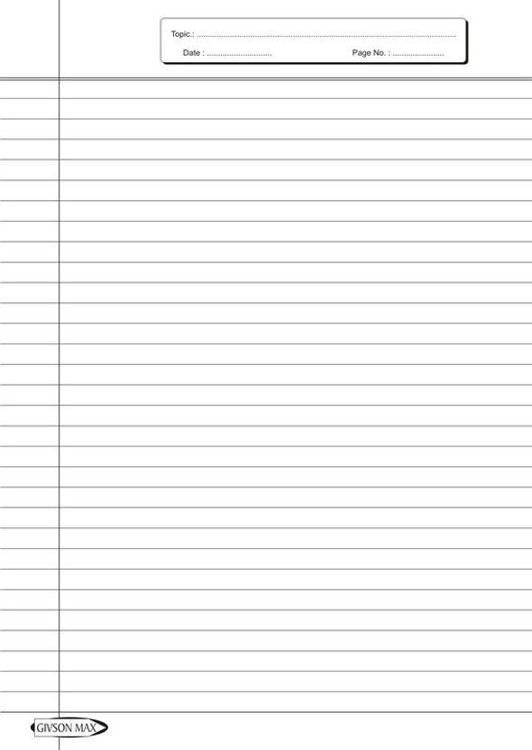 Flipkart.com | Givson Max A4 Size Both Side Ruled Sheet for Project ...