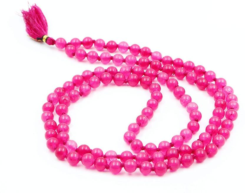 DEVAMA THE DIVINE Pink Hakik Mala/Pink Agate Mala/Semi Precious Stone ...