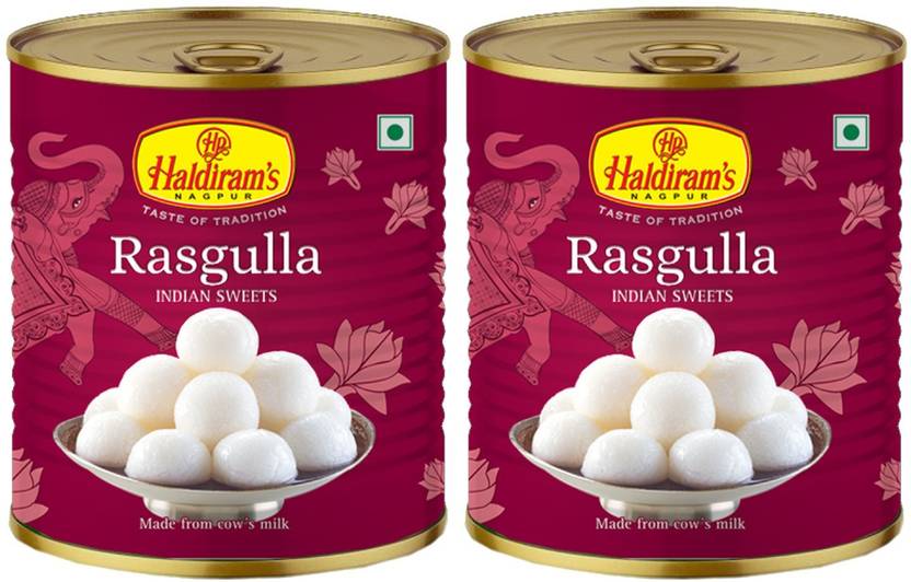 Haldiram's Rasgulla (Pack Of 2) Tin Price in India - Buy Haldiram's ...