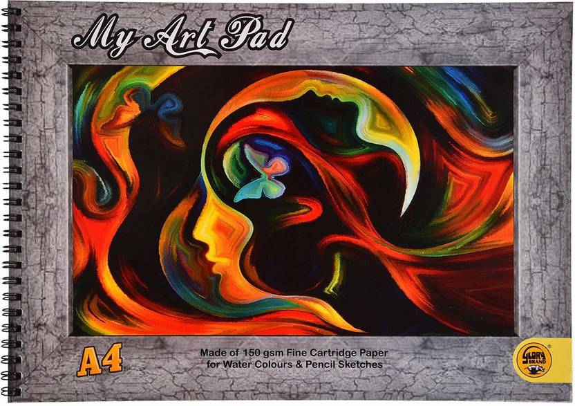 Glory A4 Size My Artist Drawing pad Book for Water Colours & Pencil ...