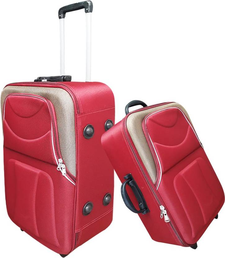 TOURWORLD Trolly bag Expandable Cabin & Check-in Set - 24 inch Meroon ...