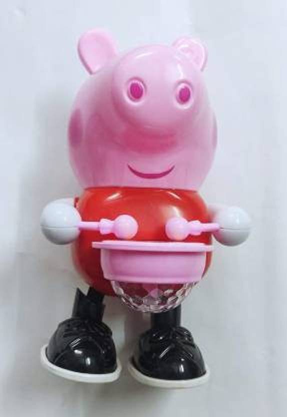 MGT CREATION Gift Present Pig Musical Drum Beating Toy with Light and ...