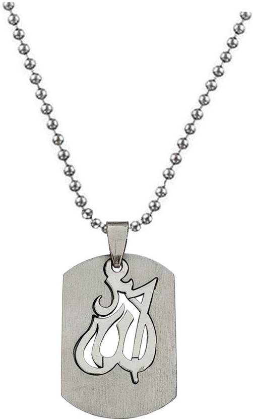 M Men Style Religious Arabic Islamic Muslim Allah Locket With Chain ...