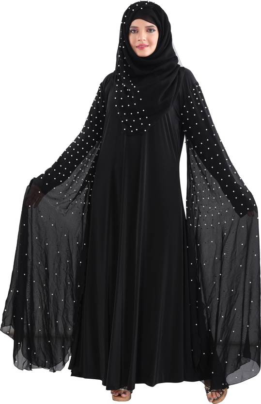 TUCUTE Chiffon Self Design Burqa With Hijab Price in India - Buy TUCUTE ...
