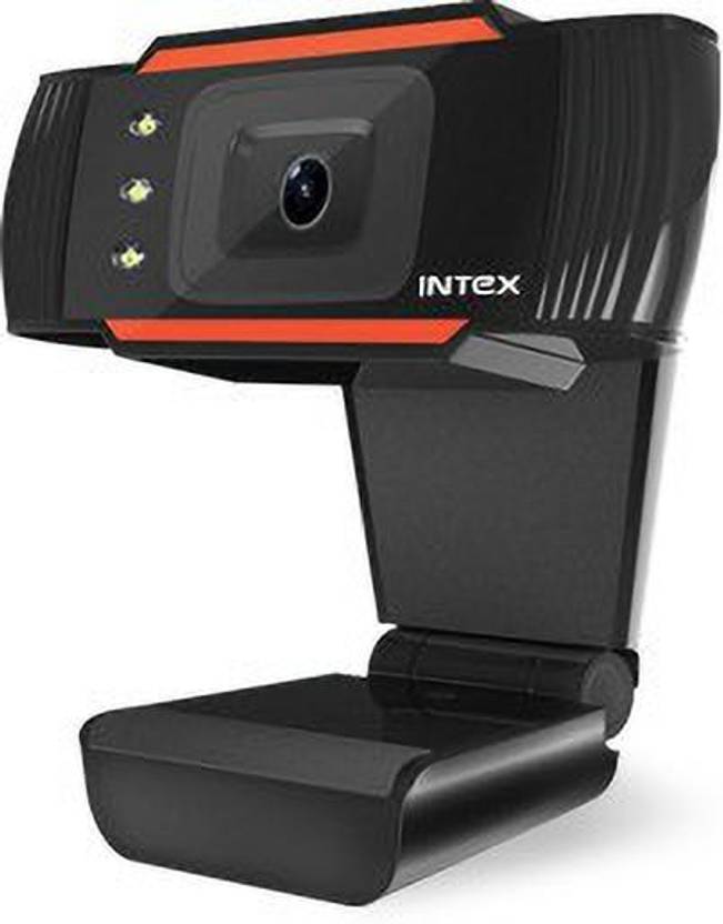 Intex IT-CAM 09 Webcam 0.3 Webcam with Built-In Microphone with Night ...