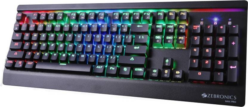 ZEBRONICS MAX PRO MECHANICAL USB WIRED KEYBOARD Wired USB Standard ...