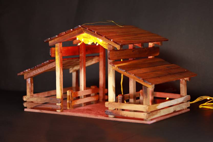 cribfactory Christmas Crib House OF 50 CM X 30 CM X30 CM Assembled 50 ...