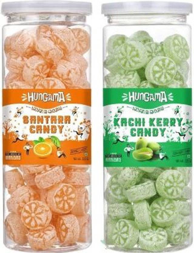 HARIBAS HUNGAMA SANTRA Candy and Kachi kerry Candy Jar 440gm ( 220gm ...