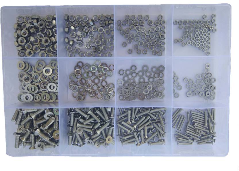 GSK Cut Nut & Bolt Set SS 202 Allen CSK Bolt Size M3/M4/ M5/M6 X 20mm ...