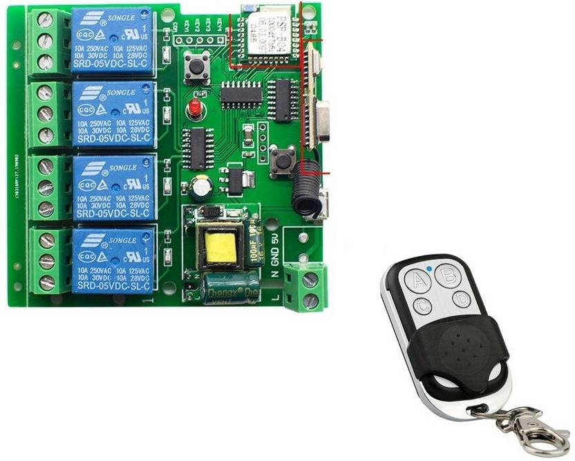 InkOcean eWeLink Smart Remote Control WiFi Wireless Switch Module 4CH ...