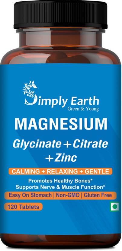 Simply earth Magnesium Complex - 120 Tablets - Magnesium Glycinate ...