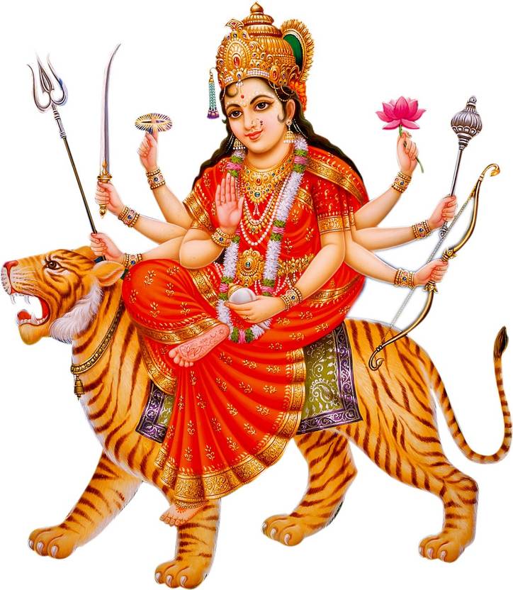SRD Maa Durga Tiny 35" Best Navratri Mata Rani Ji Self Adhesive Vinyl ...
