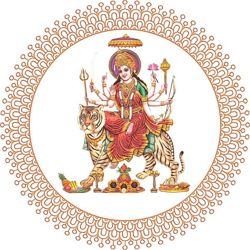 SRD 88.9 cm Mata rani navratri Self Adhesive Sticker Price in India ...