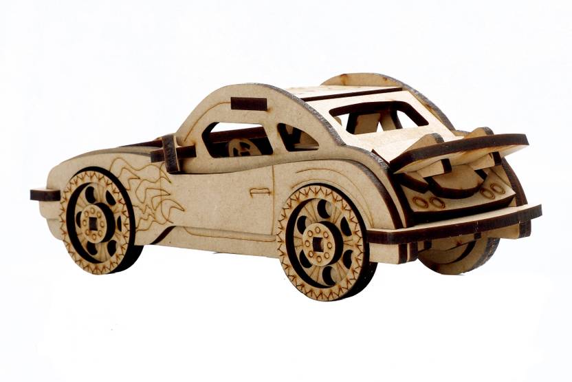 ELYSIUM CREATION Wooden Puzzle Sports Car - Wooden, DIY, Build Your own ...