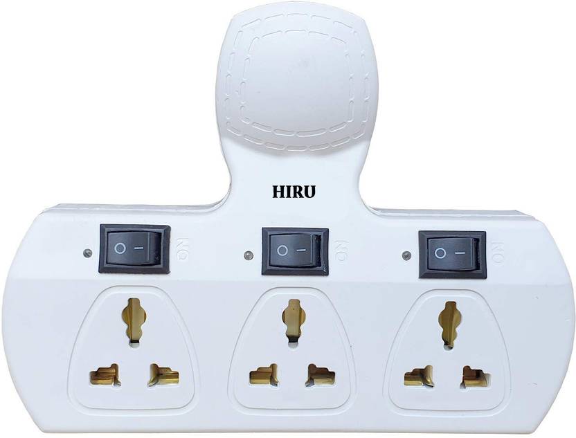 Hiru 3 Pin Multiplug with Individual Switches, Indicators & Protection ...