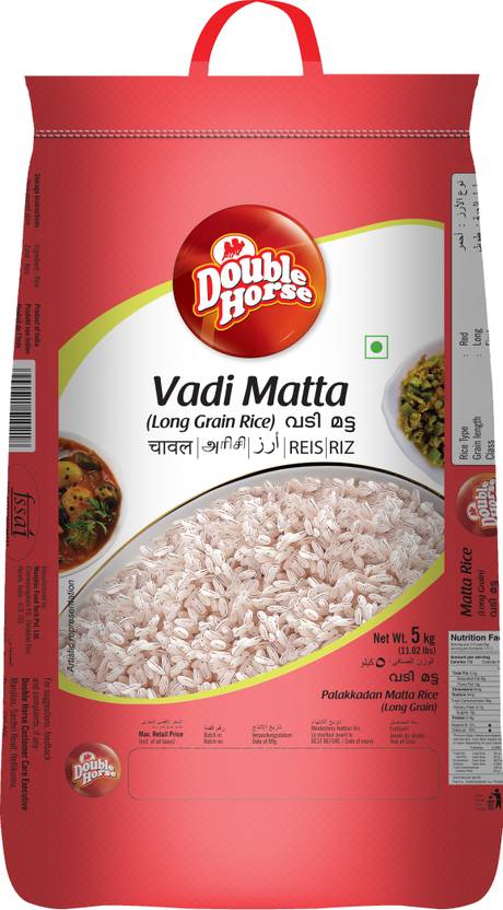 Double Horse Jyothi Vadi Matta Rice 5kg|Long Grain Rice| Palakkadan ...