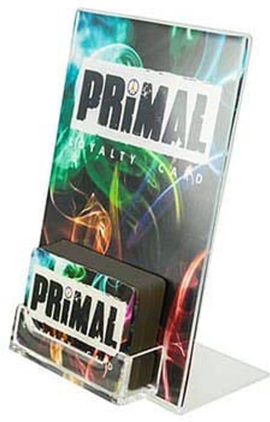 Satya Clear Acrylic Display Stand for Office & Shop (5x7 Inch) 15 cm ...