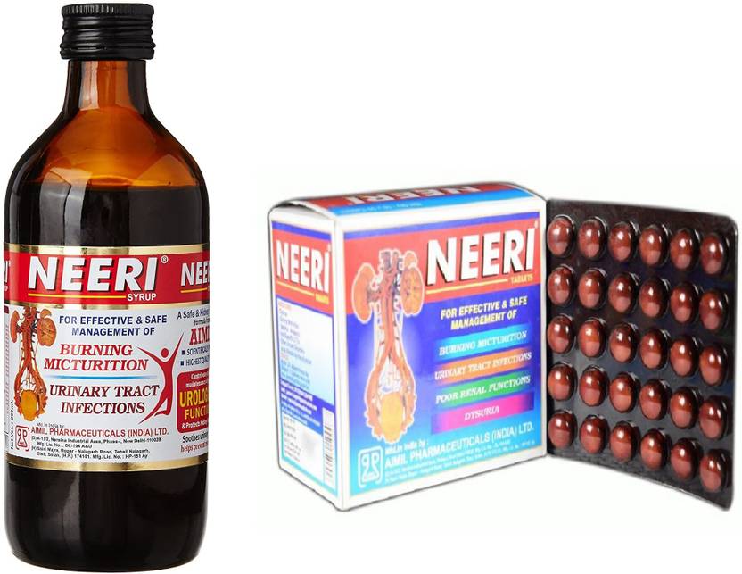 AIMIL Neeri Syrup and Tablets for kidney Stones and Urinary Infections ...