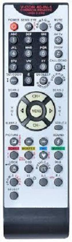 PP VIDEOCON CRT TV UN-28 .Old remote must be exactly same . Send old ...