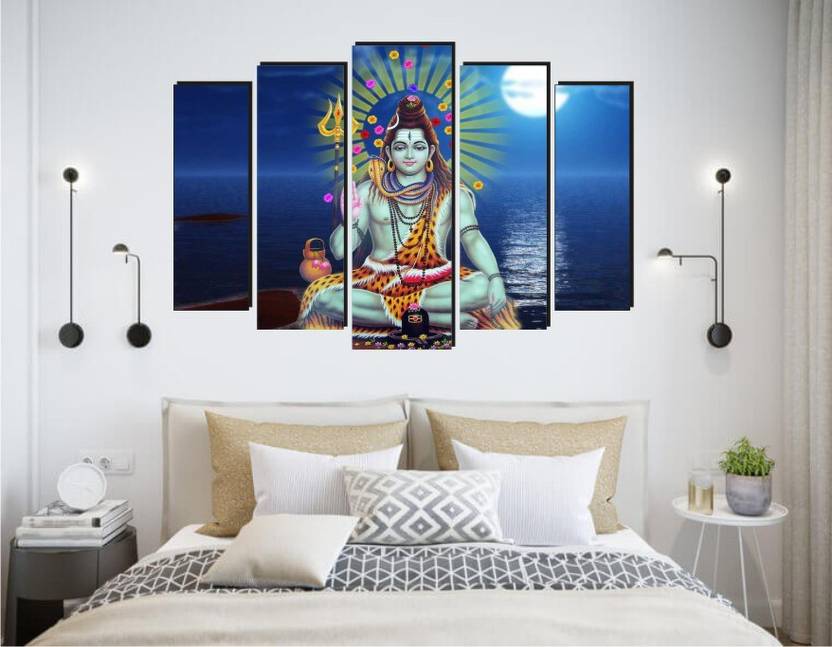 Approach home Decor 68 cm lord shiva 3d wall stickers Self Adhesive ...