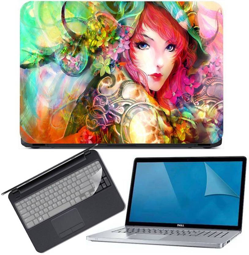 Splendid STICKER 3 IN 1 LAPTOP PRINTED STICKER PACK WITH SCREEN GUARD ...