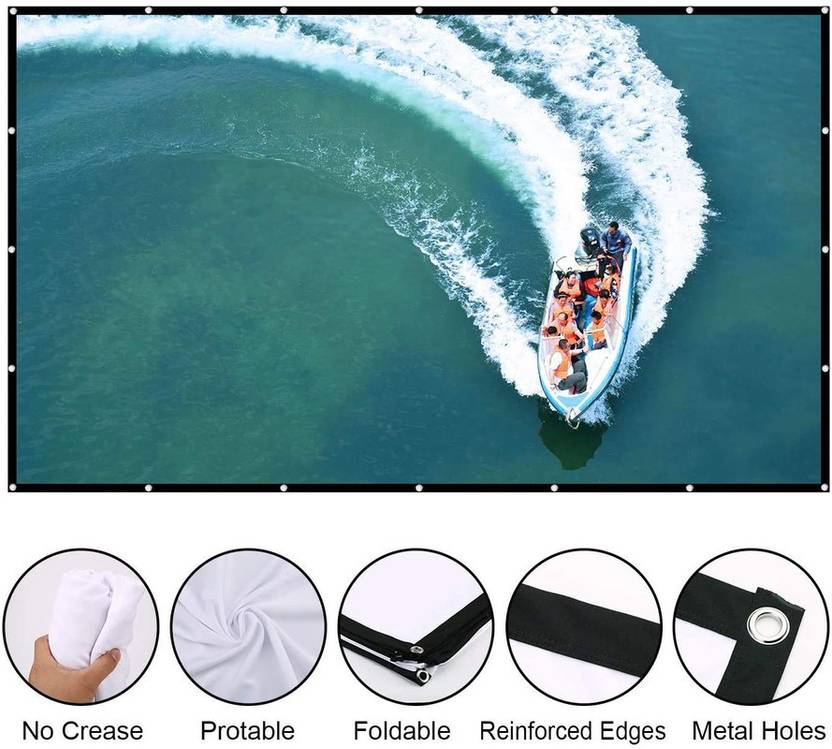 Savsol 150 inch Projector Screen,4K HD 16:9 Portable Video Projector ...