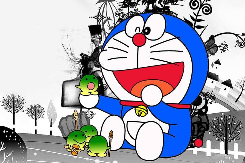 Doraemon Cartoon Waterproof Vinyl Sticker Poster || can2486-1 Fine Art ...