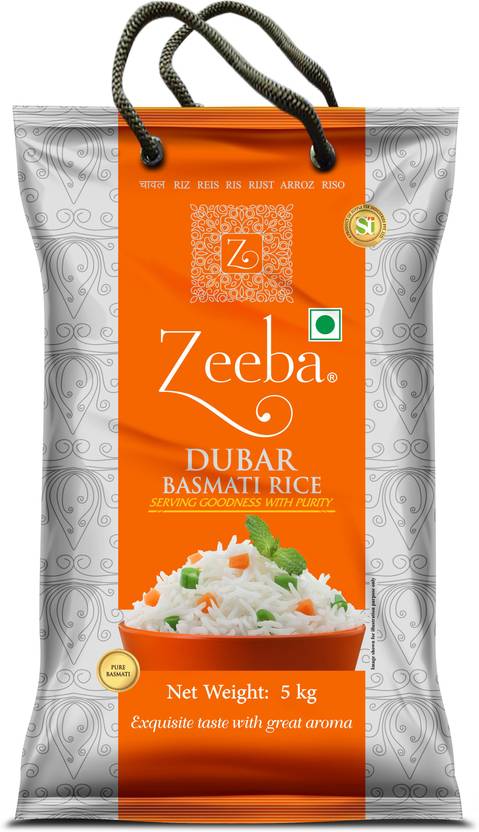 Zeeba Dubar Basmati Rice Bag 5kg Basmati Rice (Steam) Price in India ...