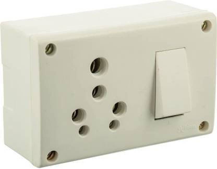 JELECTRICALS COMBINED POWER BOX WITH SWITCH SOCKET (16 AMP) 16 A Five ...