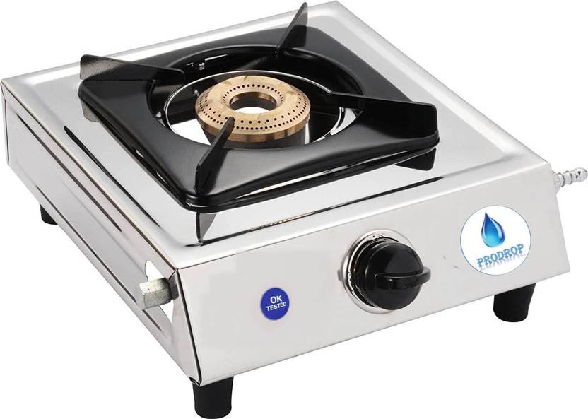 Prodrop gas chulha with lighter set Stainless Steel Manual Gas Stove ...