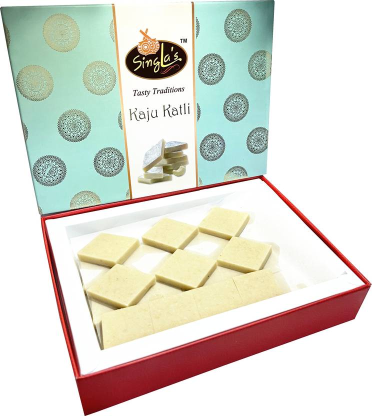 Singla Sweets Kaju Burfi Katli 500g Witout Silver Coating Sweets Box ...