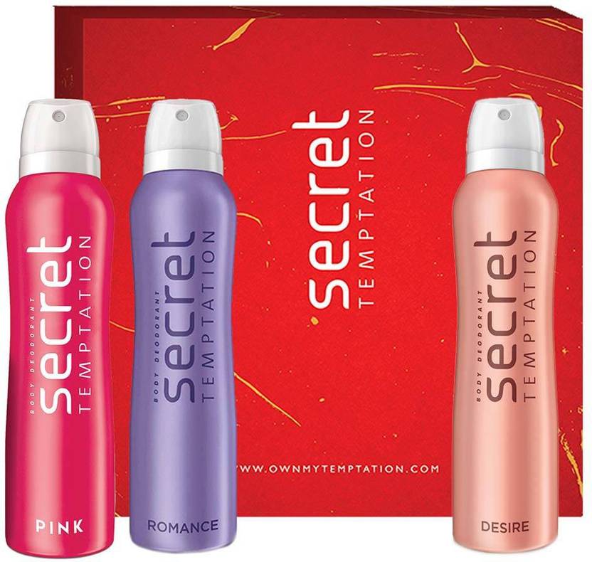 secret temptation Gift Box with Desire, Romance and Pink Deodorant ...