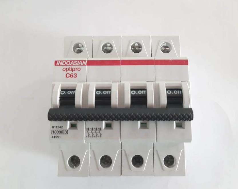 Indoasian 63Amp FOUR Pole AC MCB C Curve 63A FP MCB MCB Price in India ...