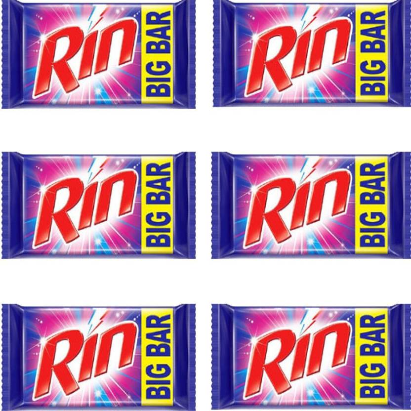 Rin 250 GM soap (PACK OF 6) Detergent Bar Price in India - Buy Rin 250 ...