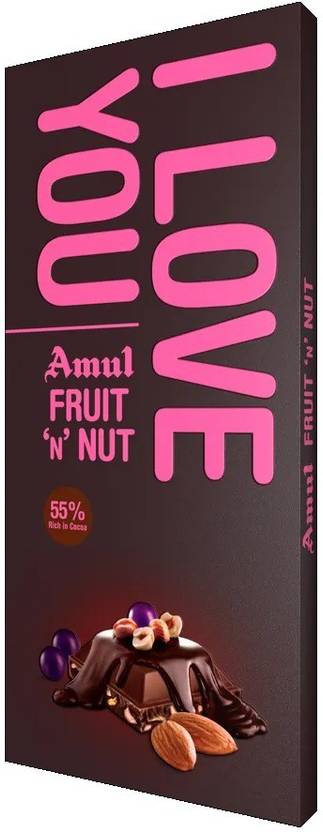 Amul Fruit & Nut I Love You Chocolate Bars Price in India - Buy Amul ...