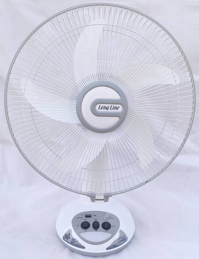 Long Line 16 "Inch AC/DC Rechargeable Lithium -Ion Fan with Light ...