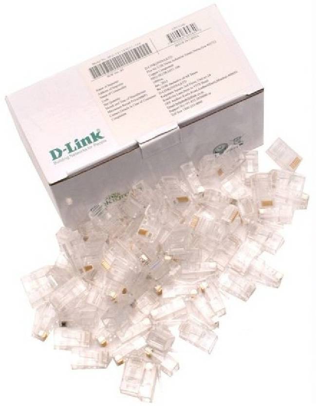 D-Link 100pc RJ45 LAN Modular Plug CAT5 Connector UTP Network Plug LAN ...