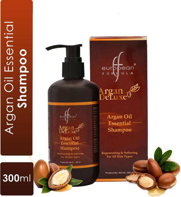 European formula |Argan Deluxe| Argan Oil Essential Shampoo 300 ml ...