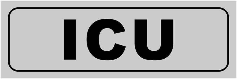 madhusigns Grey color 3mm Form sheet - ICU Hospital Signboard (12" X 3 ...