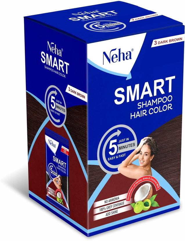 Neha Smart Shampoo Hair Color , Dark Brown - Price in India, Buy Neha ...