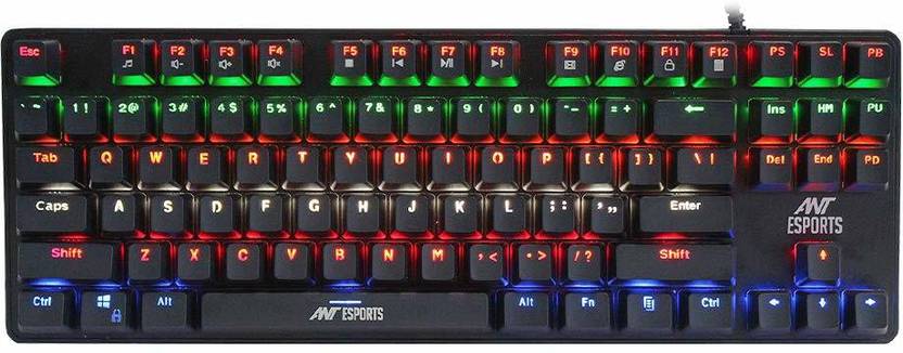 Ant Esports MK1000 Multicolour LED Backlit Wired TKL Mechanical ...