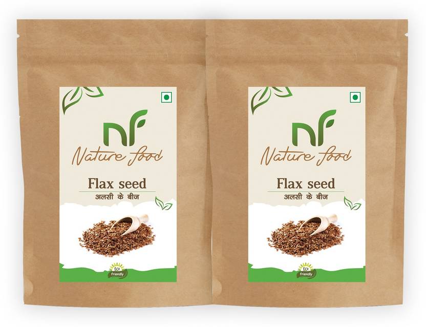 Nature food Best Quality Flax seed ( Alsi) - 1kg (500gmx2) Brown Flax ...