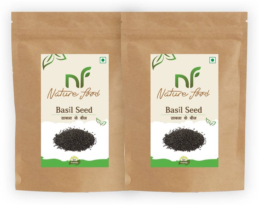 Nature food Best Quality Sabja seed ( Basil seed) -1kg ( 500gmx2) Basil ...