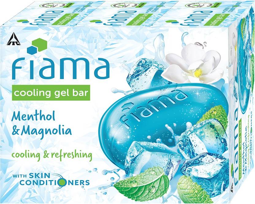FIAMA Cooling Menthol & Magnolia Soap Gel Bathing Bar, For Moisturized ...