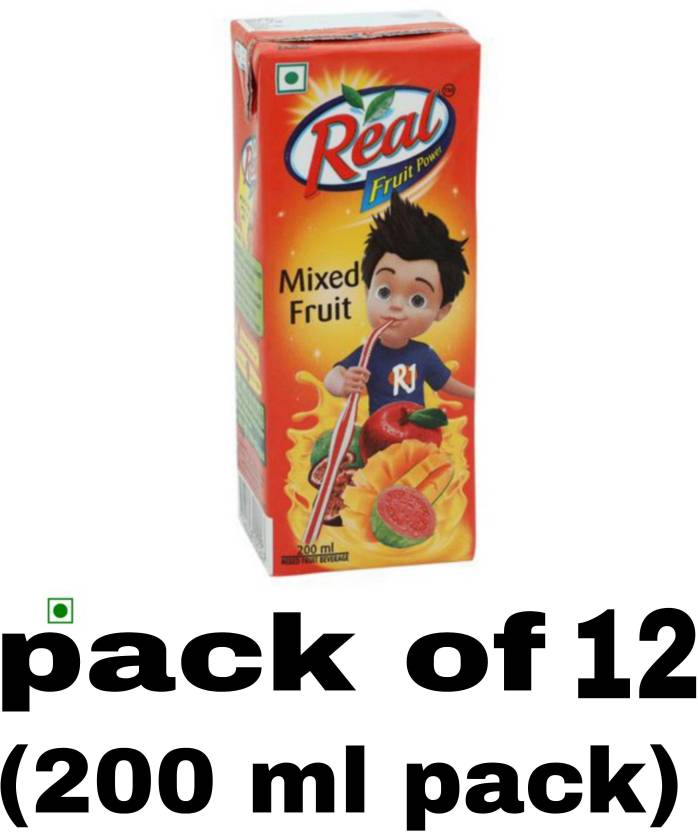 Real mixed fruit juice 200 ml ×12 Price in India - Buy Real mixed fruit ...