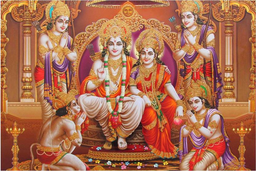 Hindu Religious Sticker Poster|Ram Ji poster|Poster For worship/Work ...