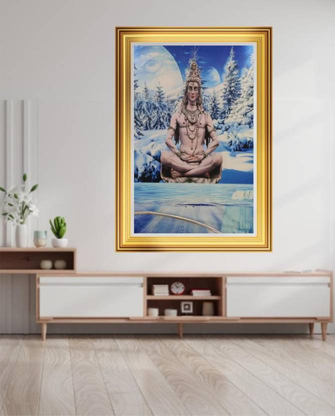 Approach home Decor 64 cm bhagwan bholenath wall sticker Self Adhesive ...